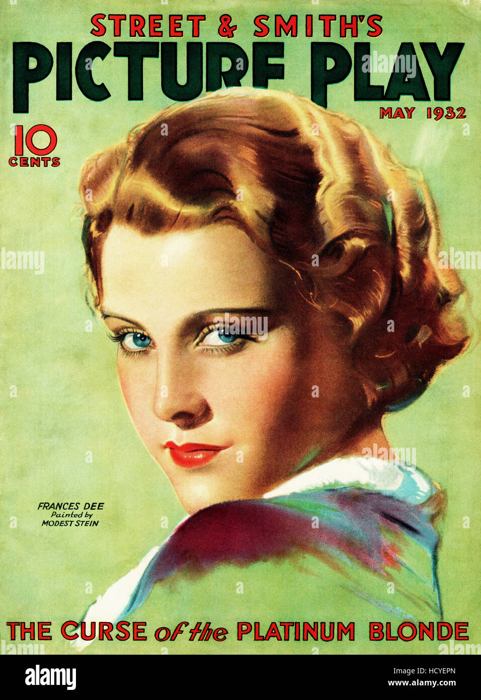 Frances Dee, Picture Play magazine cover, May 1932 Stock Photo - Alamy
