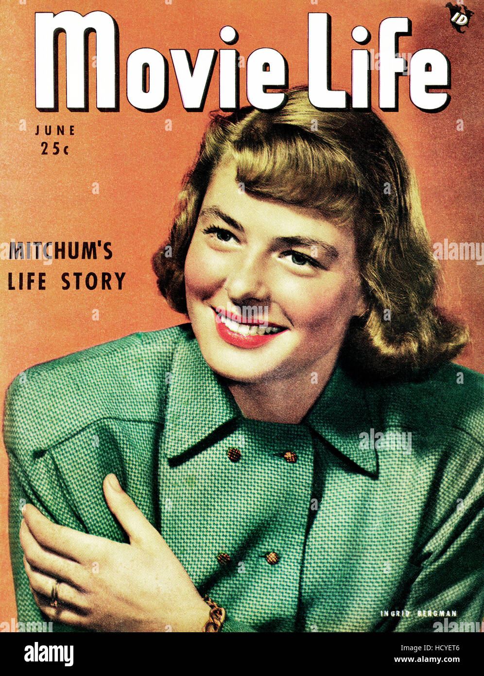 Ingrid Bergman, Movie Life magazine cover, June 1948 Stock Photo - Alamy