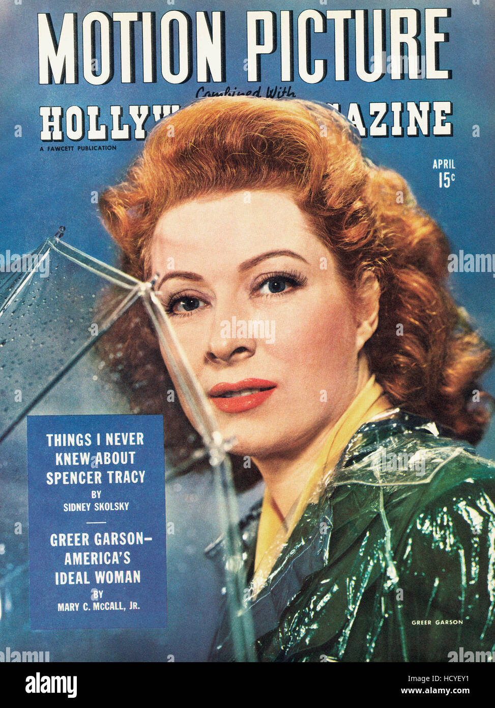 Greer Garson, Motion Picture Hollywood magazine, April 1944 Stock Photo ...