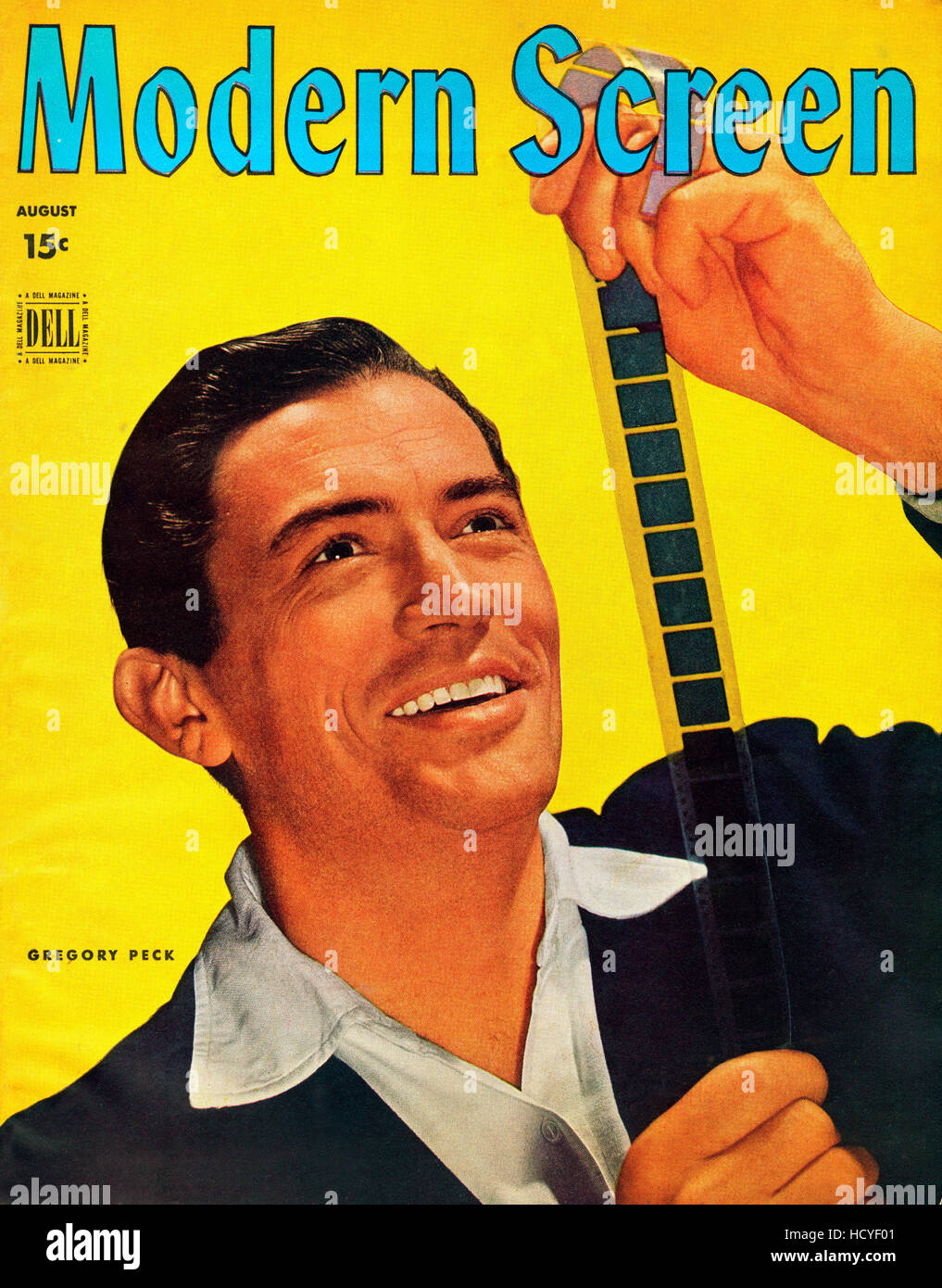 Gregory Peck, Modern Screen magazine cover, August 1946 Stock Photo - Alamy