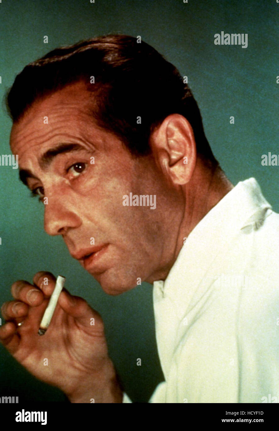 Humphrey Bogart, smoking a cigarette, 1950s Stock Photo - Alamy