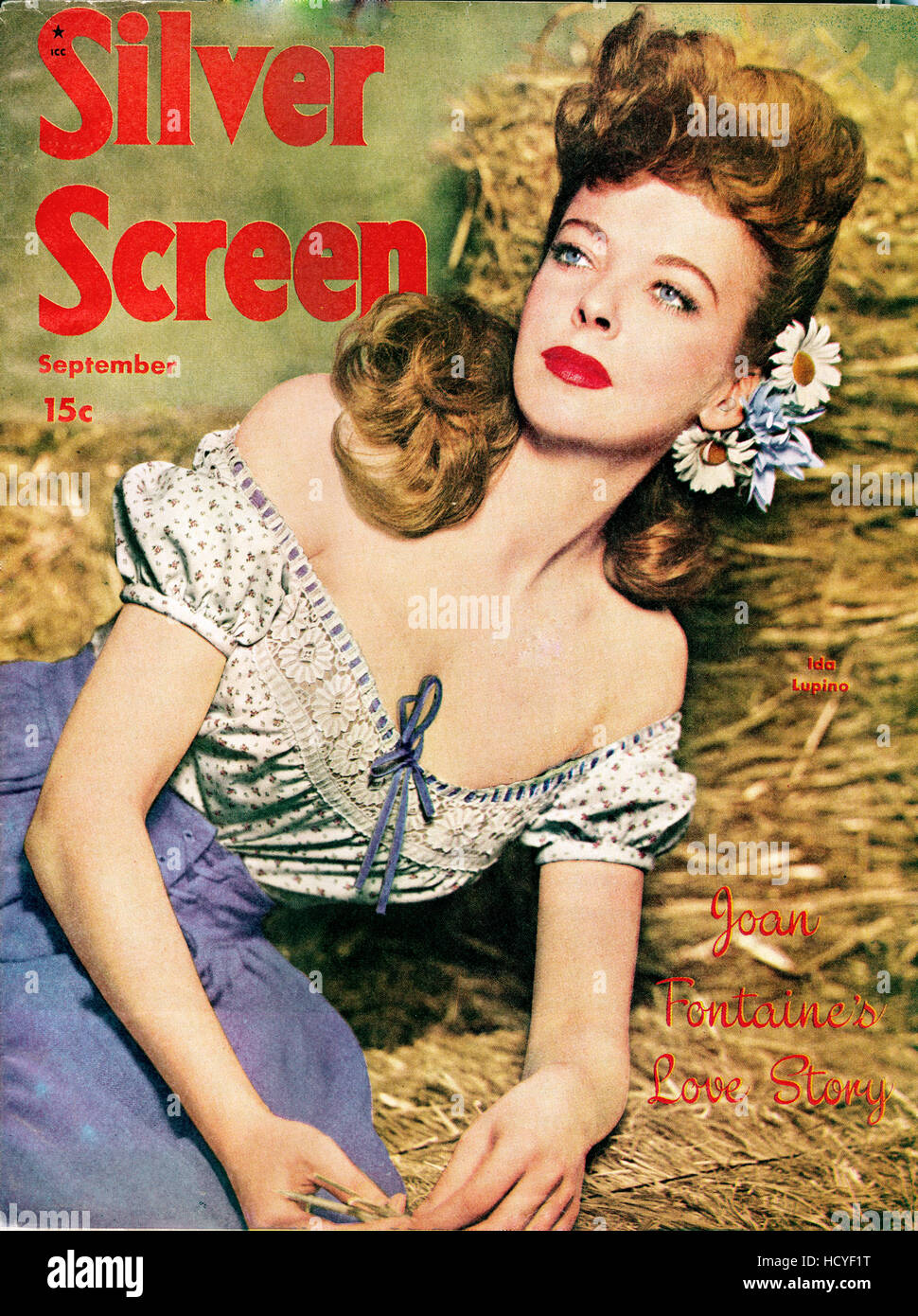Ida Lupino, Silver Screen magazine cover, September 1946 Stock Photo ...