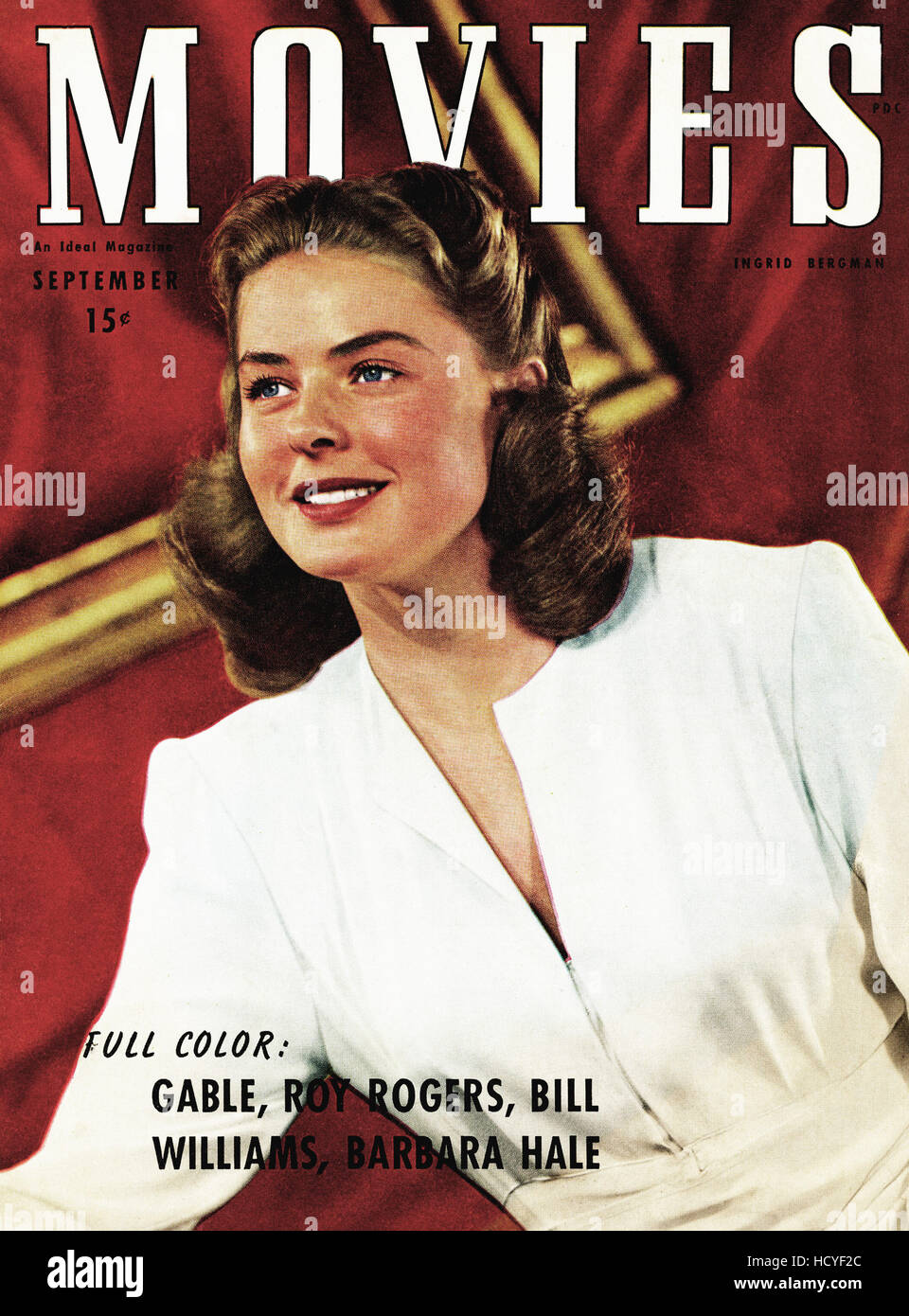 Ingrid Bergman, Movies magazine cover, September 1946 Stock Photo - Alamy