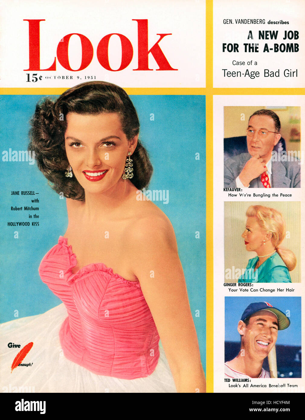 Clocwkise from left, Jane Russell, Senator Estes Kefauver, Ginger ...