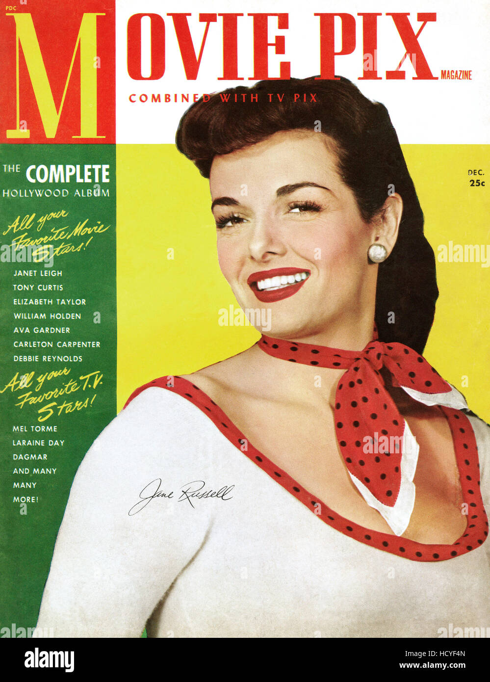 Jane Russell, Movie Pix magazine cover, December 1951 Stock Photo - Alamy