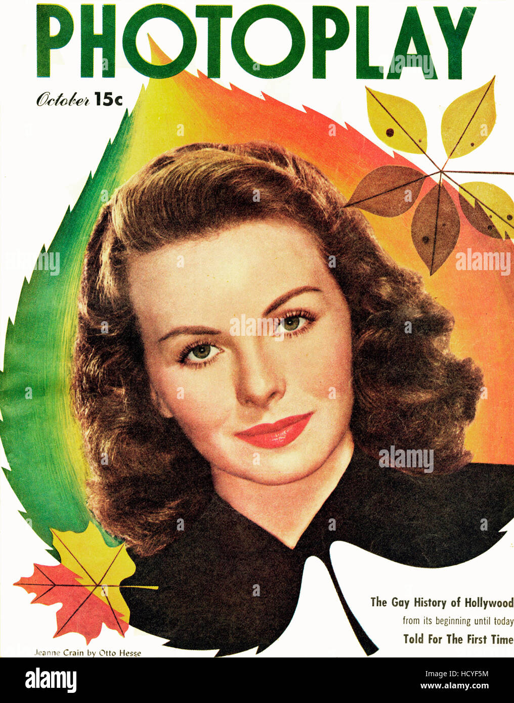 Jeanne Crain, Photoplay magazine cover, October 1948 Stock Photo - Alamy