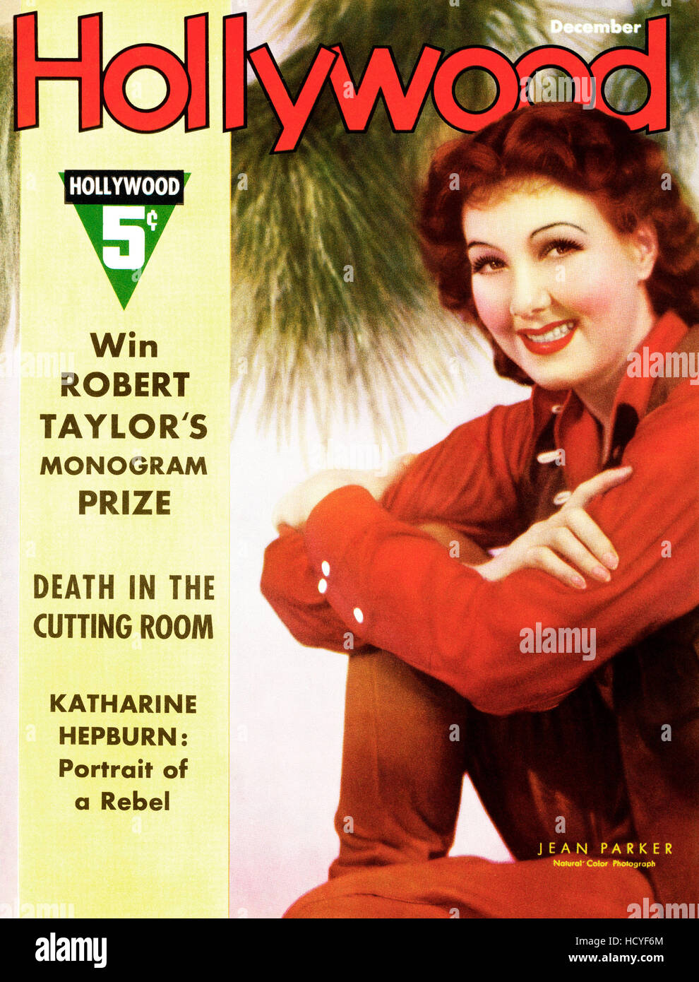 Jean Parker, Hollywood magazine cover, December 1936 Stock Photo - Alamy