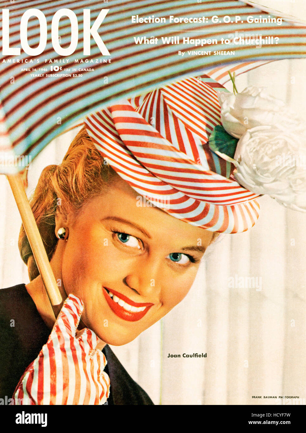 Joan Caulfield, Look magazine cover, April 16, 1946 Stock Photo - Alamy