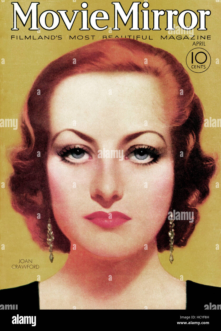 Joan Crawford, Movie Mirror magazine cover, April 1932 Stock Photo - Alamy