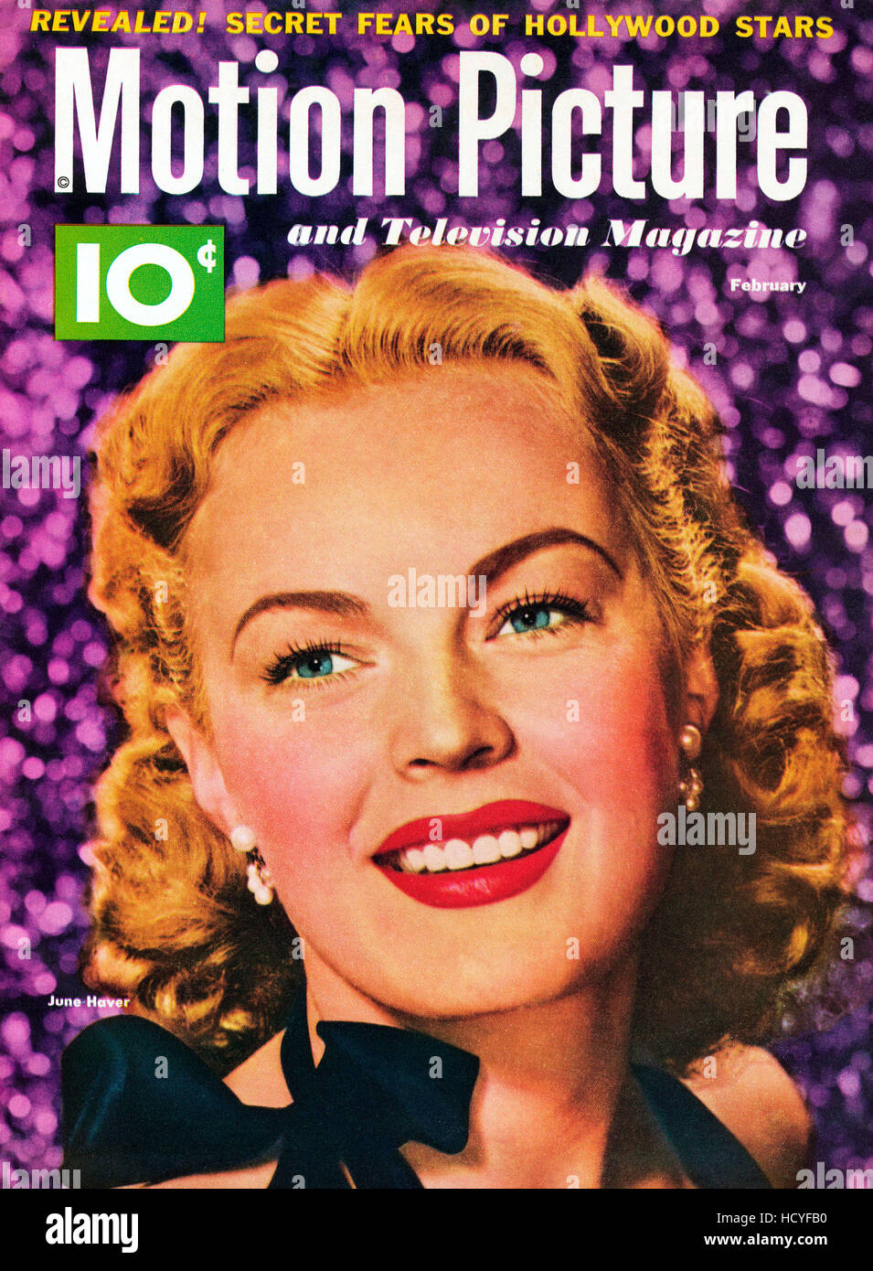 June Haver, Motion Picture magazine cover, February 1952 Stock Photo ...