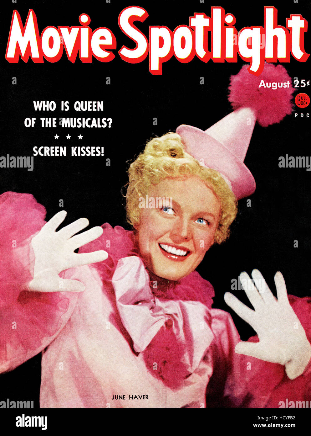 June Haver, Movie Spotlight magazine cover, August 1949 Stock Photo - Alamy