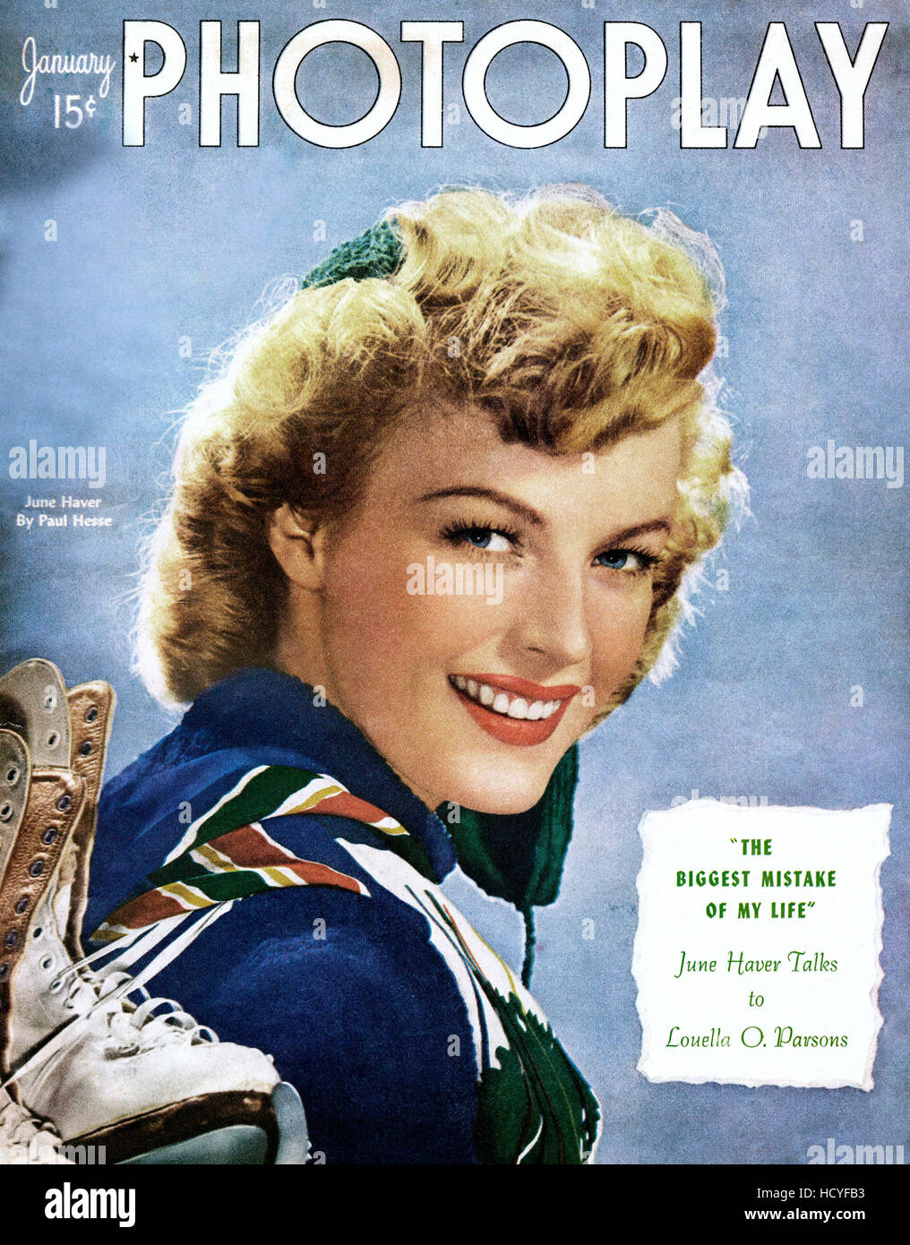 June Haver, Photoplay magazine cover, January 1948 Stock Photo - Alamy