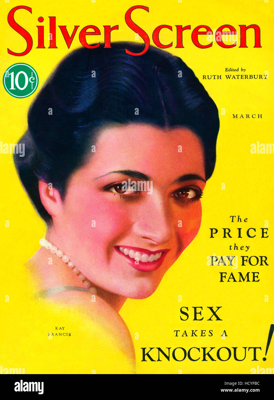 Kay Francis, Silver Screen magazine cover, March 1931 Stock Photo - Alamy