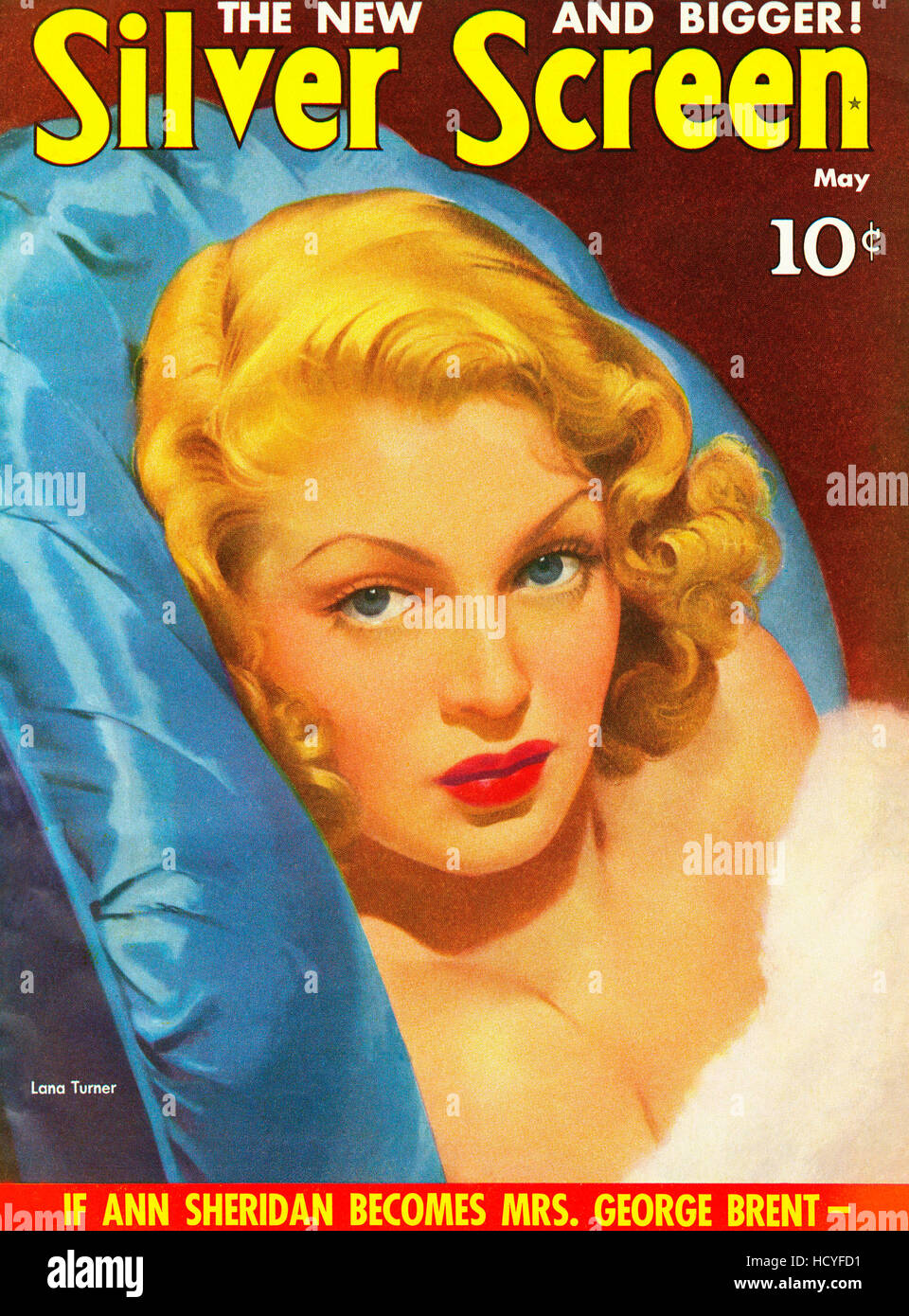 Lana Turner, Silver Screen magazine cover, May 1941 Stock Photo - Alamy