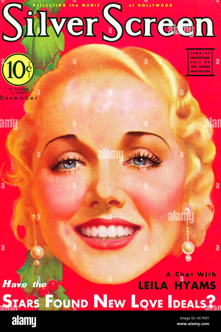 Leila Hyams, Silver Screen magazine cover, December 1931 Stock Photo ...