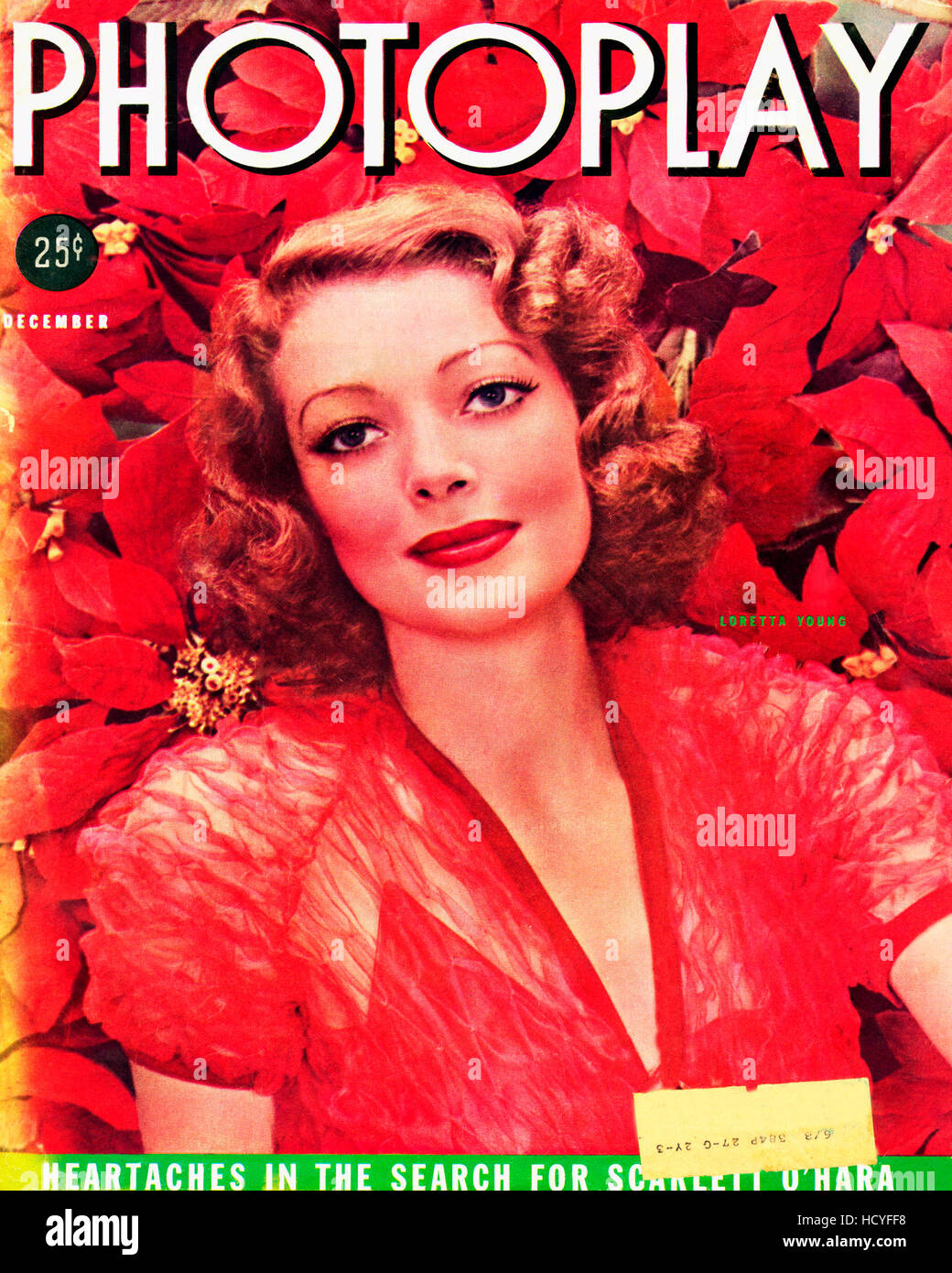 Loretta Young, Photoplay magazine cover, December 1937 Stock Photo - Alamy