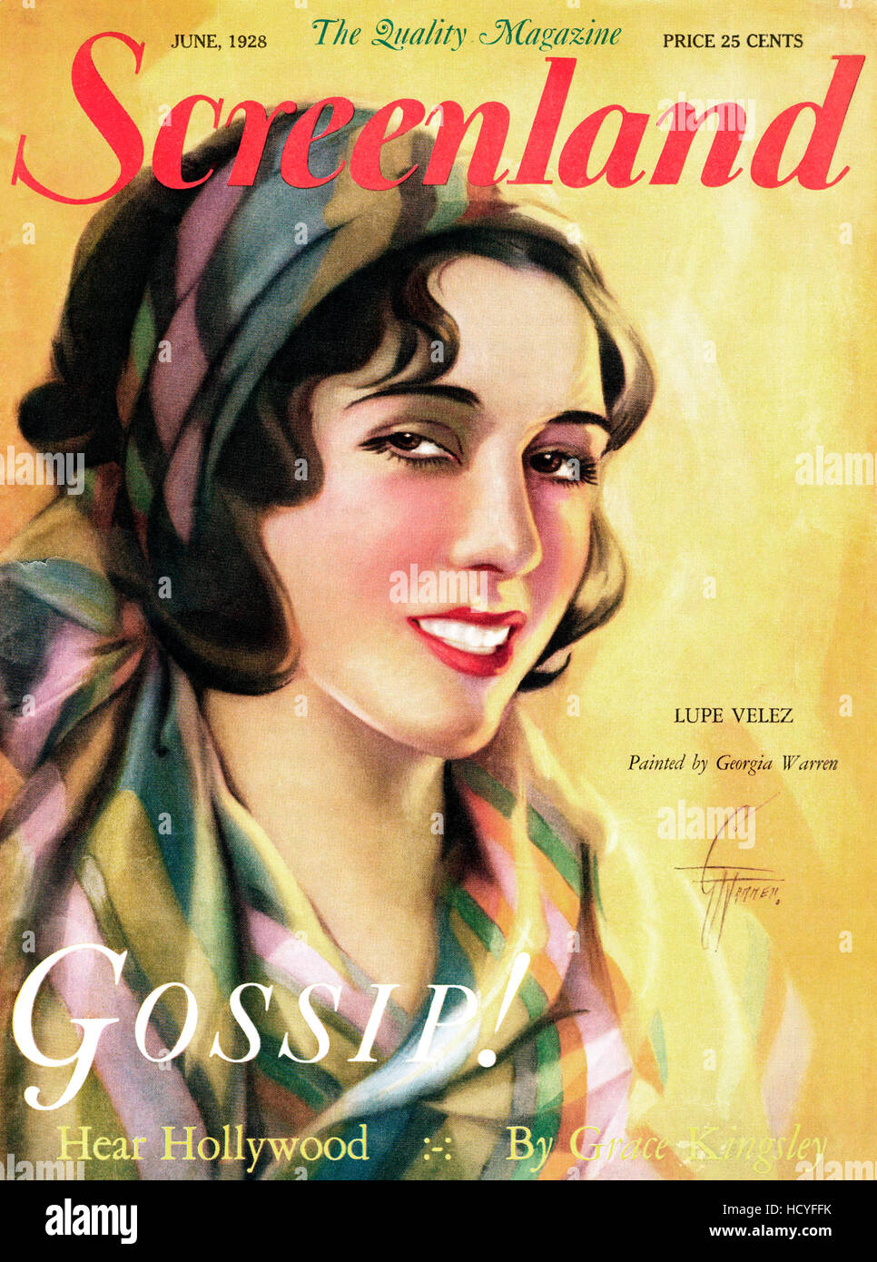 Lupe Velez, Screenland magazine cover, June 1928 Stock Photo - Alamy