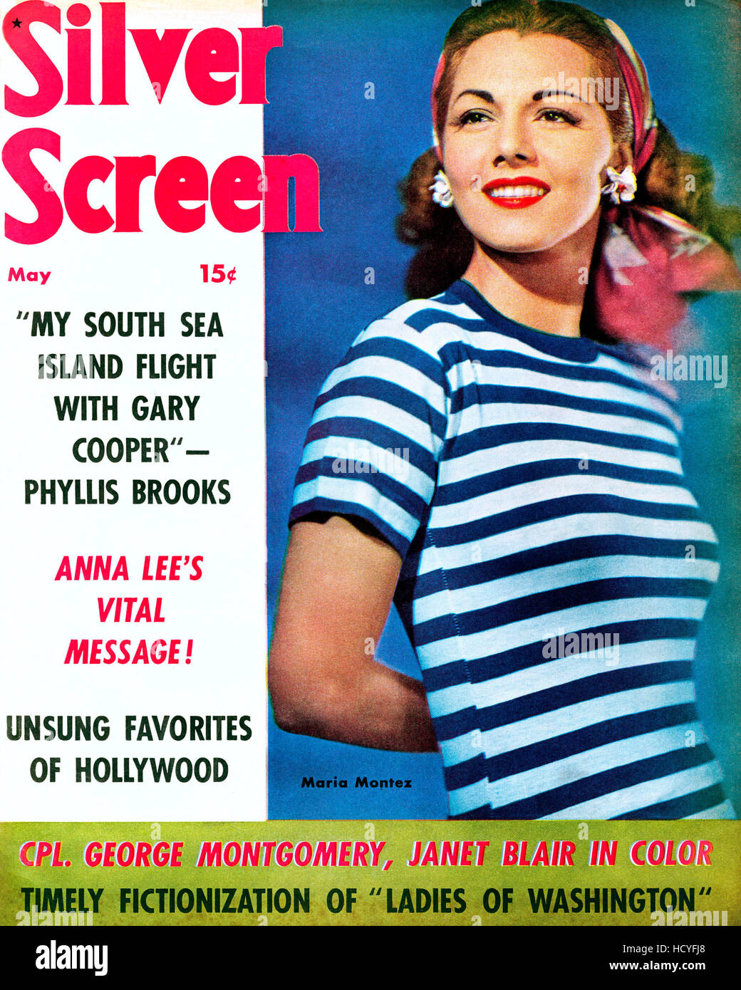 Maria Montez, Silver Screen magazine cover, May 1944 Stock Photo - Alamy