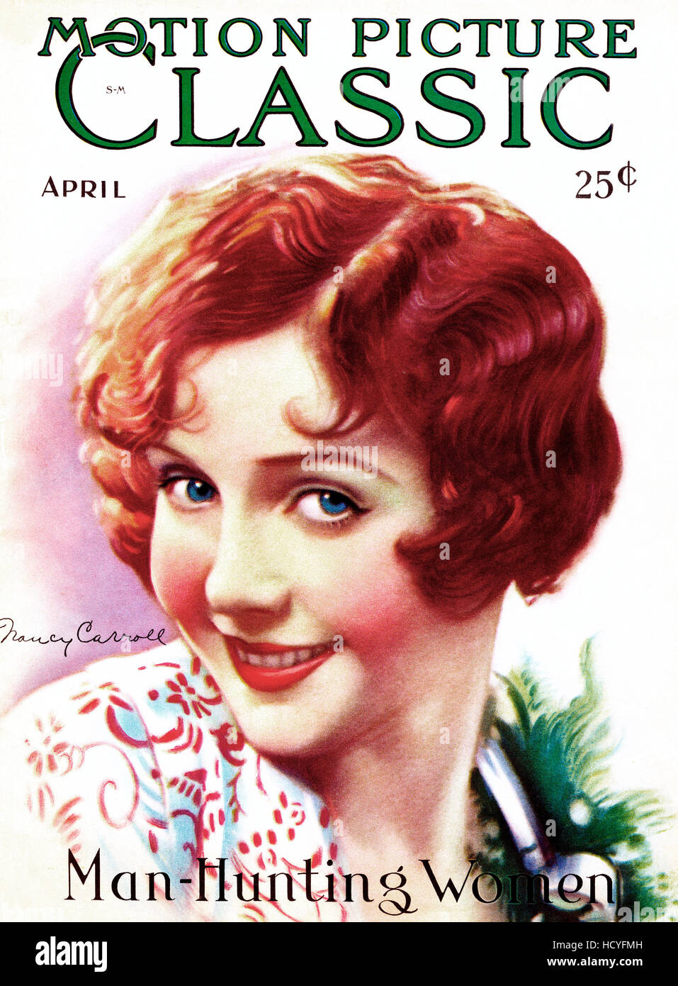 Nancy Carroll, Motion Picture Classic magazine cover, April 1930 Stock ...