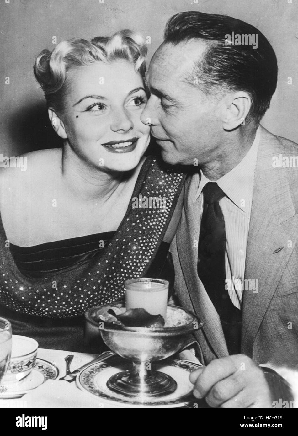 BARBARA PAYTON, with Franchot Tone at breakfast in Washington Stock ...