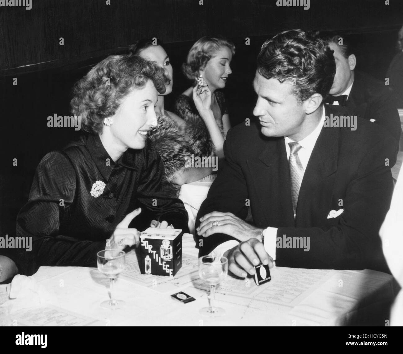 From left: Barbara Stanwyck, Robert Stack at the Stork Club, circa 1949 ...