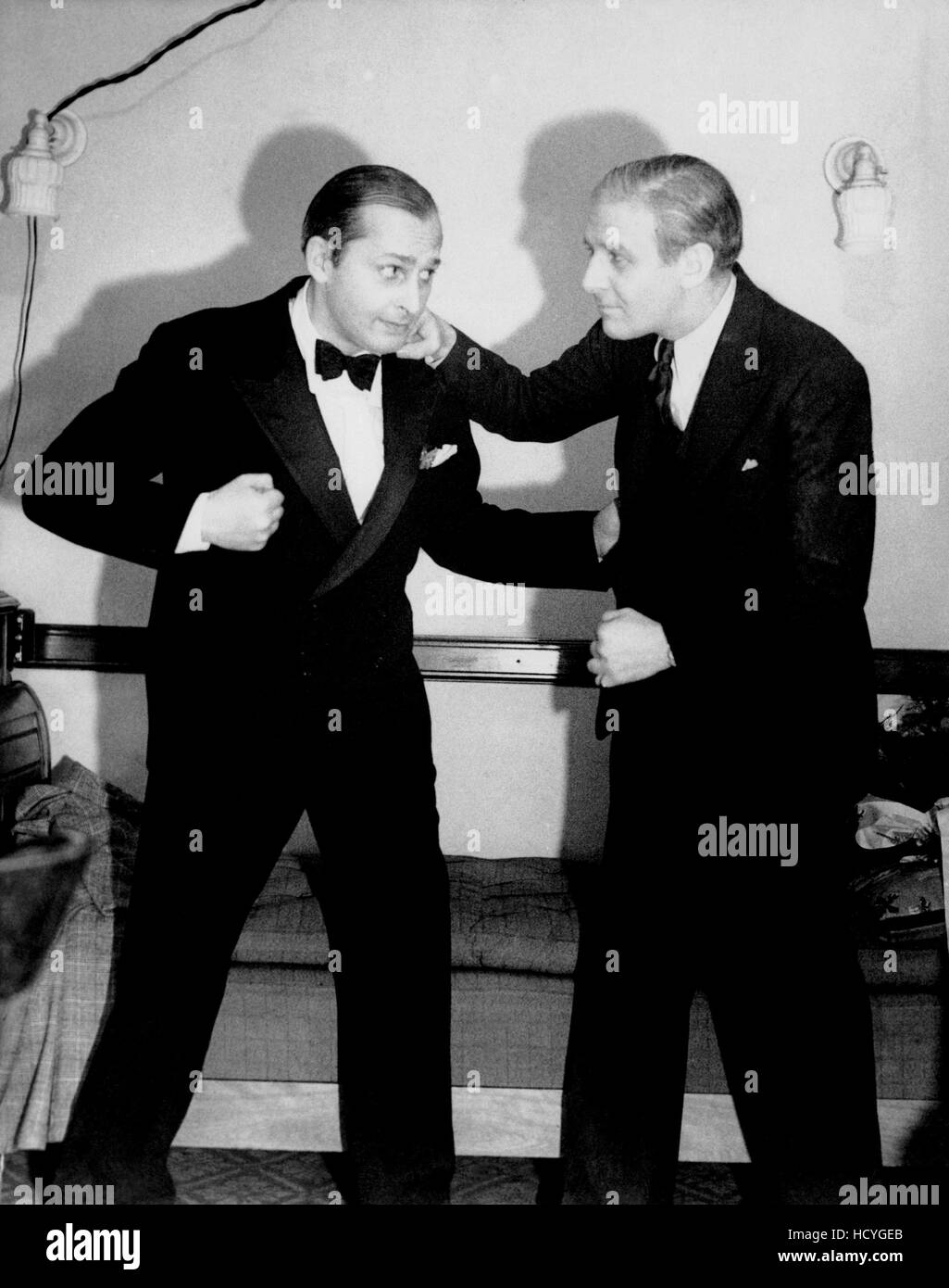 From left, Ben Bernie, Walter Winchell, acting out their 'feud,' ca ...