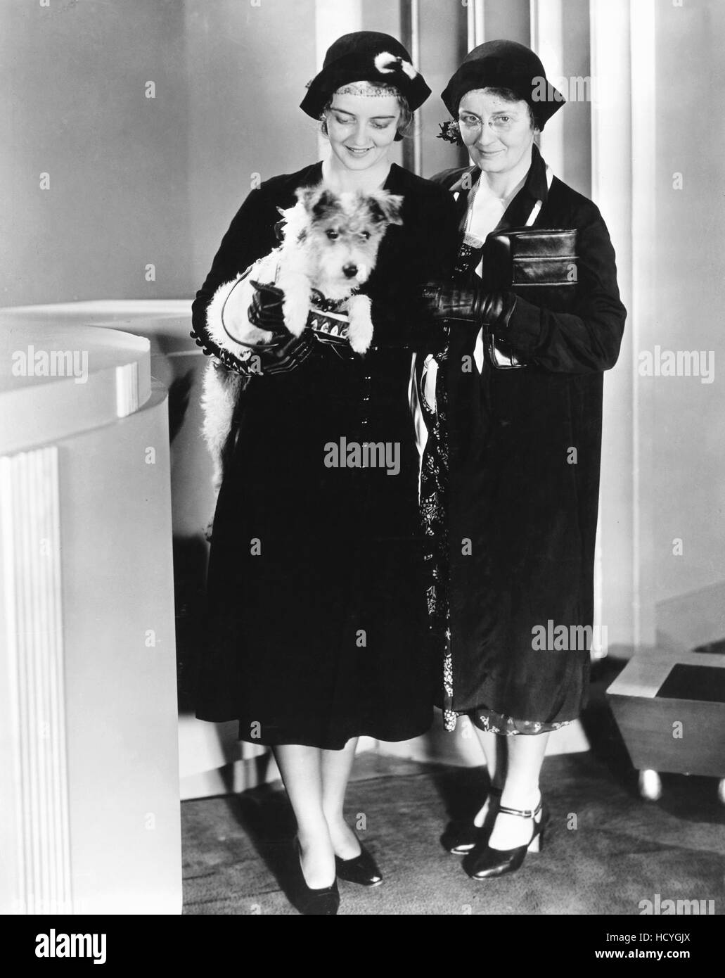 Bette Davis, left, and her mother, Ruth Davis, arriving in Los Angeles ...