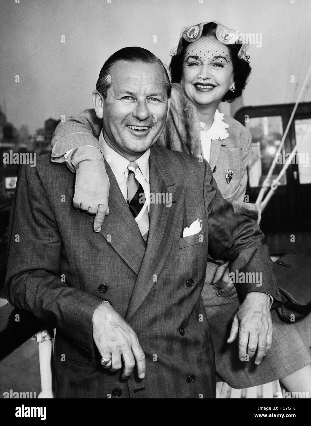 Ben Lyon, Bebe Daniels, arriving in New York aboard the Flandre, August ...