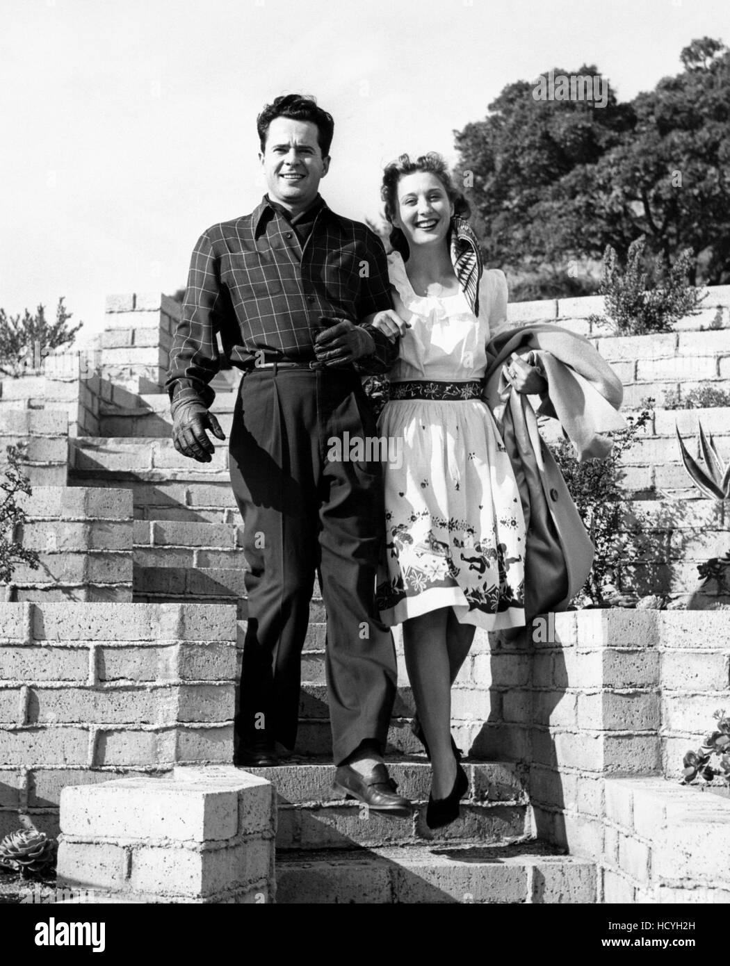 Betty Garrett (right) with husband, Larry Parks, ca. 1940s Stock Photo ...