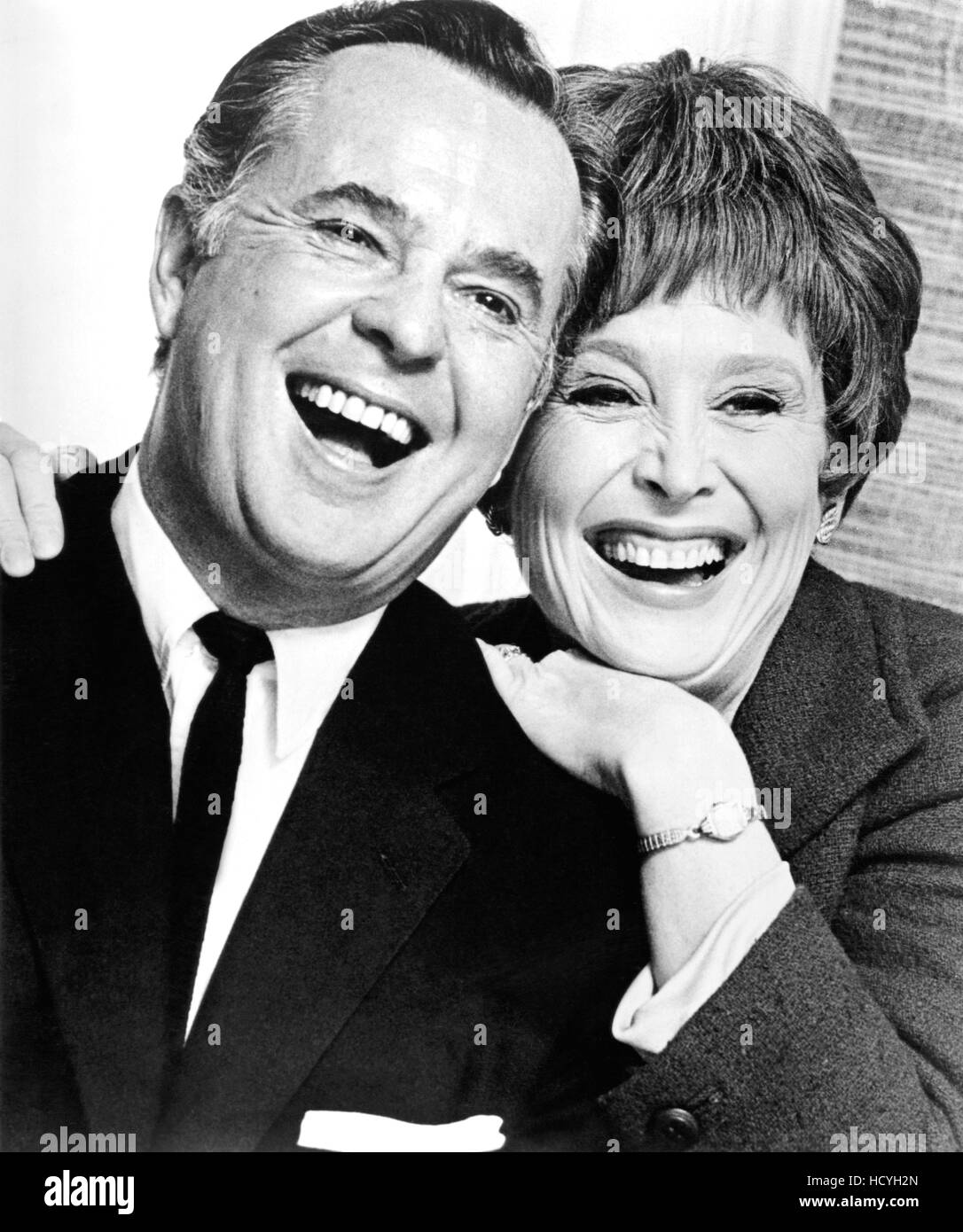 Betty Garrett (right) with husband Larry Parks, ca. 1970 Stock Photo ...