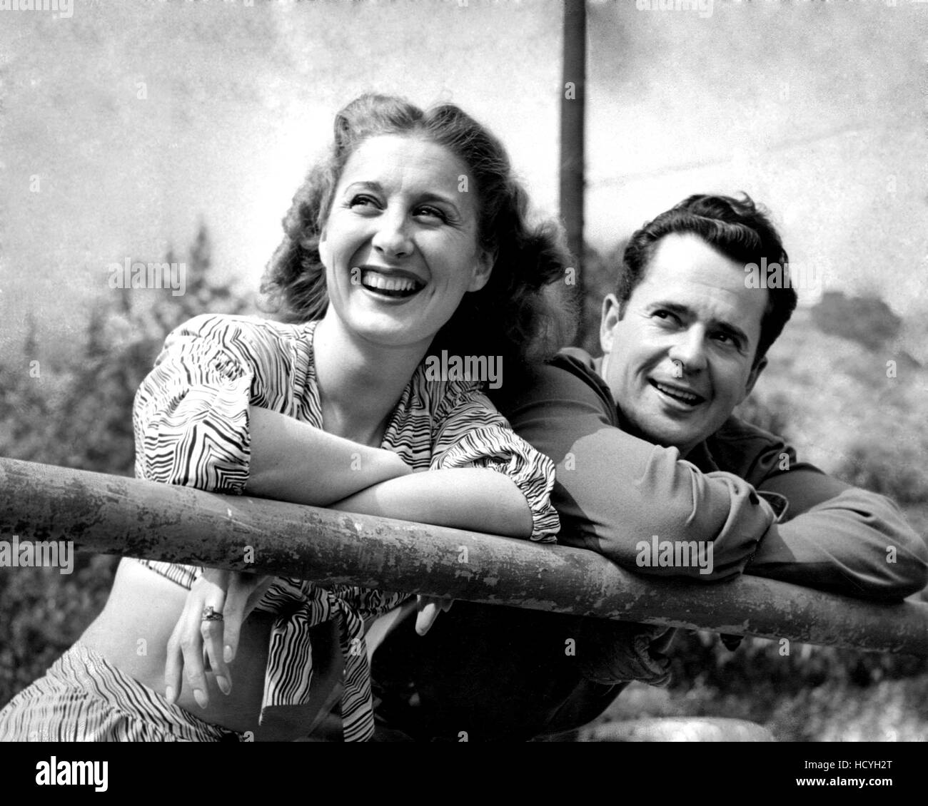 Betty Garrett with husband, Larry Parks, ca. 1947 Stock Photo - Alamy