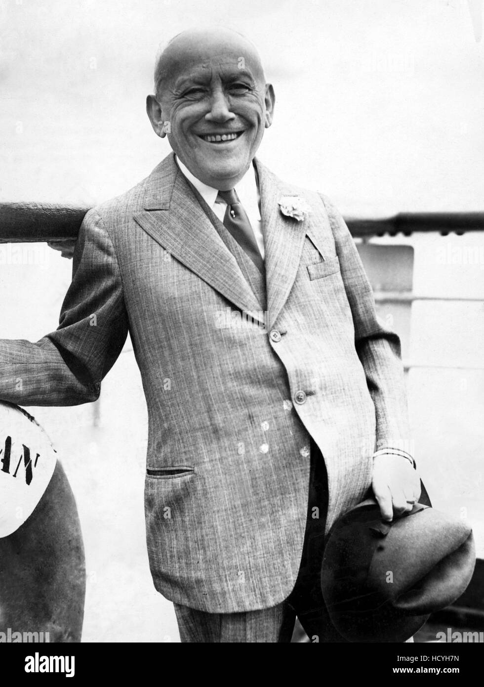 Carl Laemmle (Head of Universal Studios) after trip aboard the S.S ...