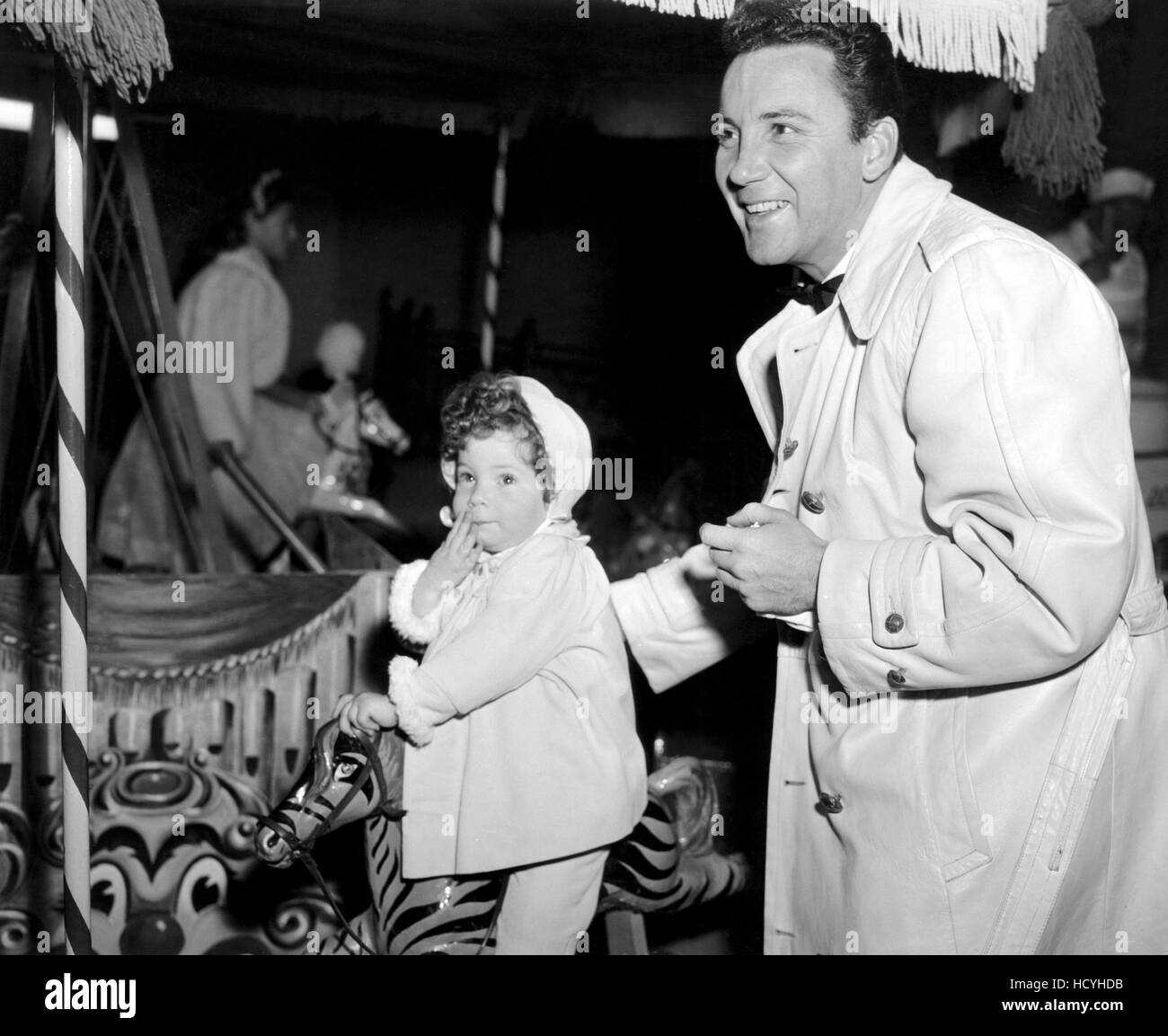 From left: Camille Mitchell with her dad, Cameron Mitchell at Hollywood premiere of CAROUSEL ...