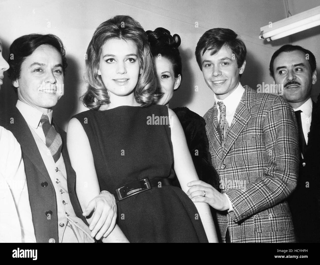 Italian fashion designer Roberto Capucci (left) with his brther ...
