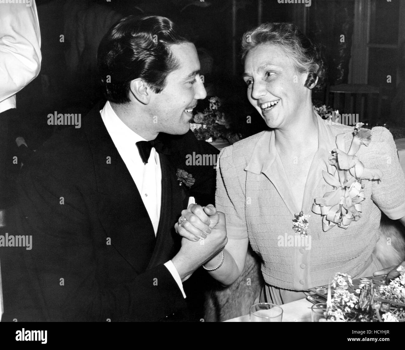 From left: Cesar Romero with his mother Maria Romero, at Motion Picture ...