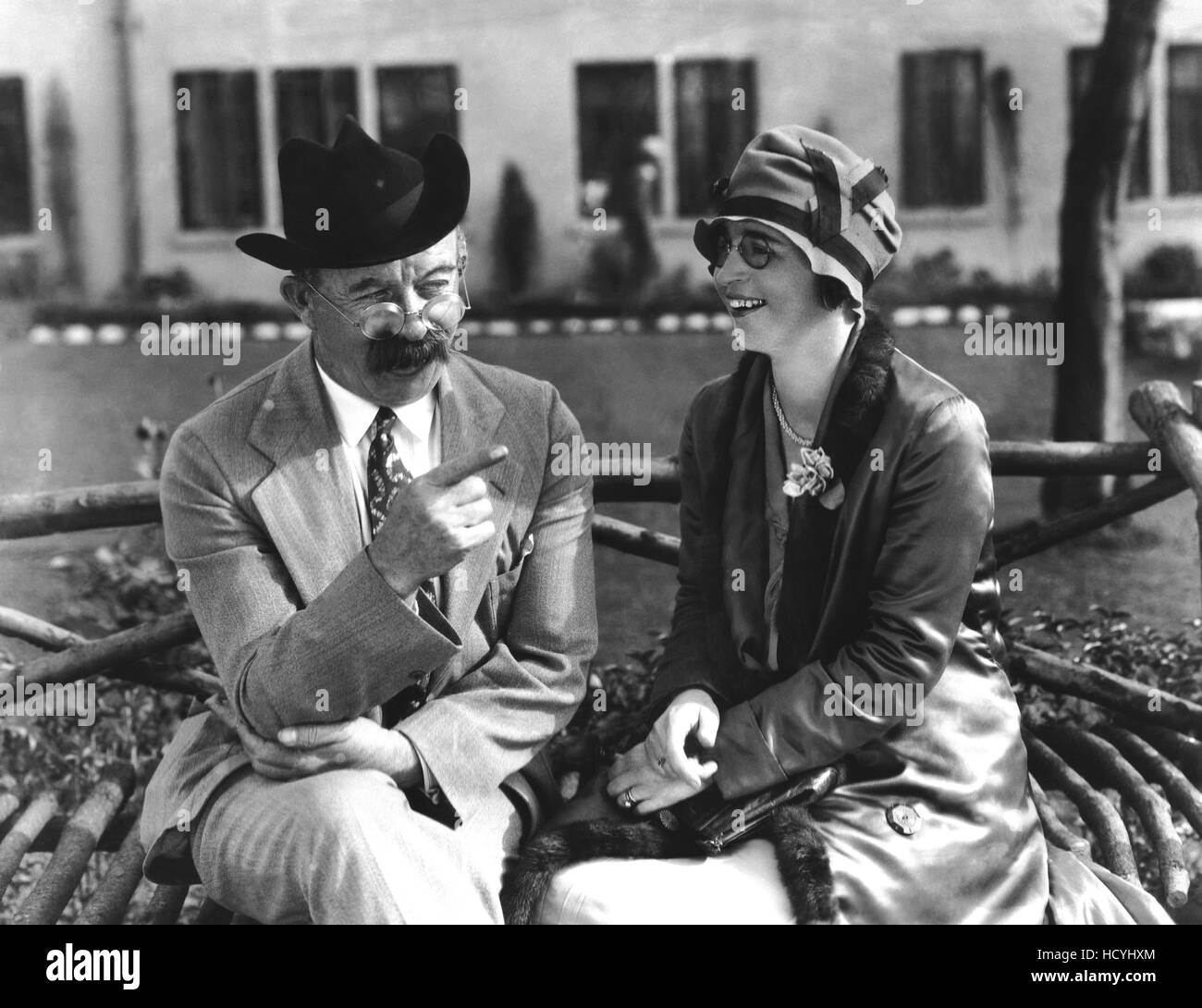 Chester Conklin, with his first wife, Minnie, on the Paramount lot ...