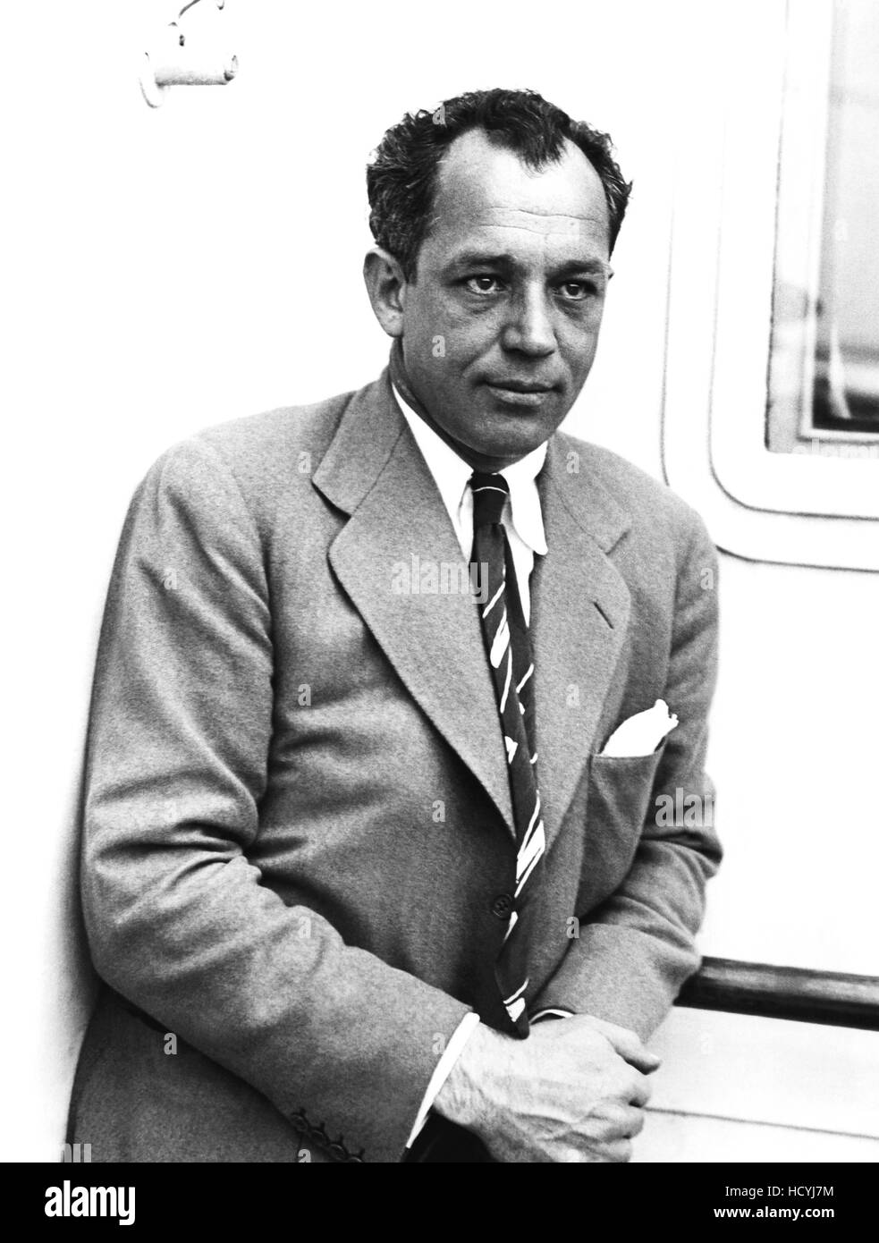 Playwright and author Charles MacArthur, arriving in New York on the S ...