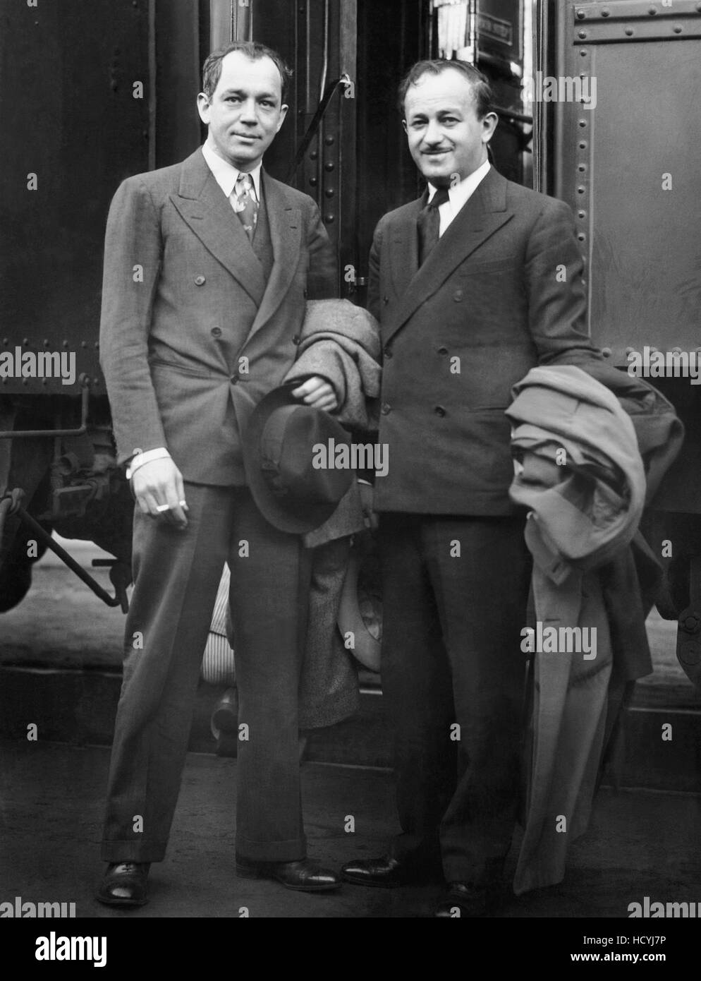 Frequently collaborating writers Charles MacArthur, (left) and Ben ...