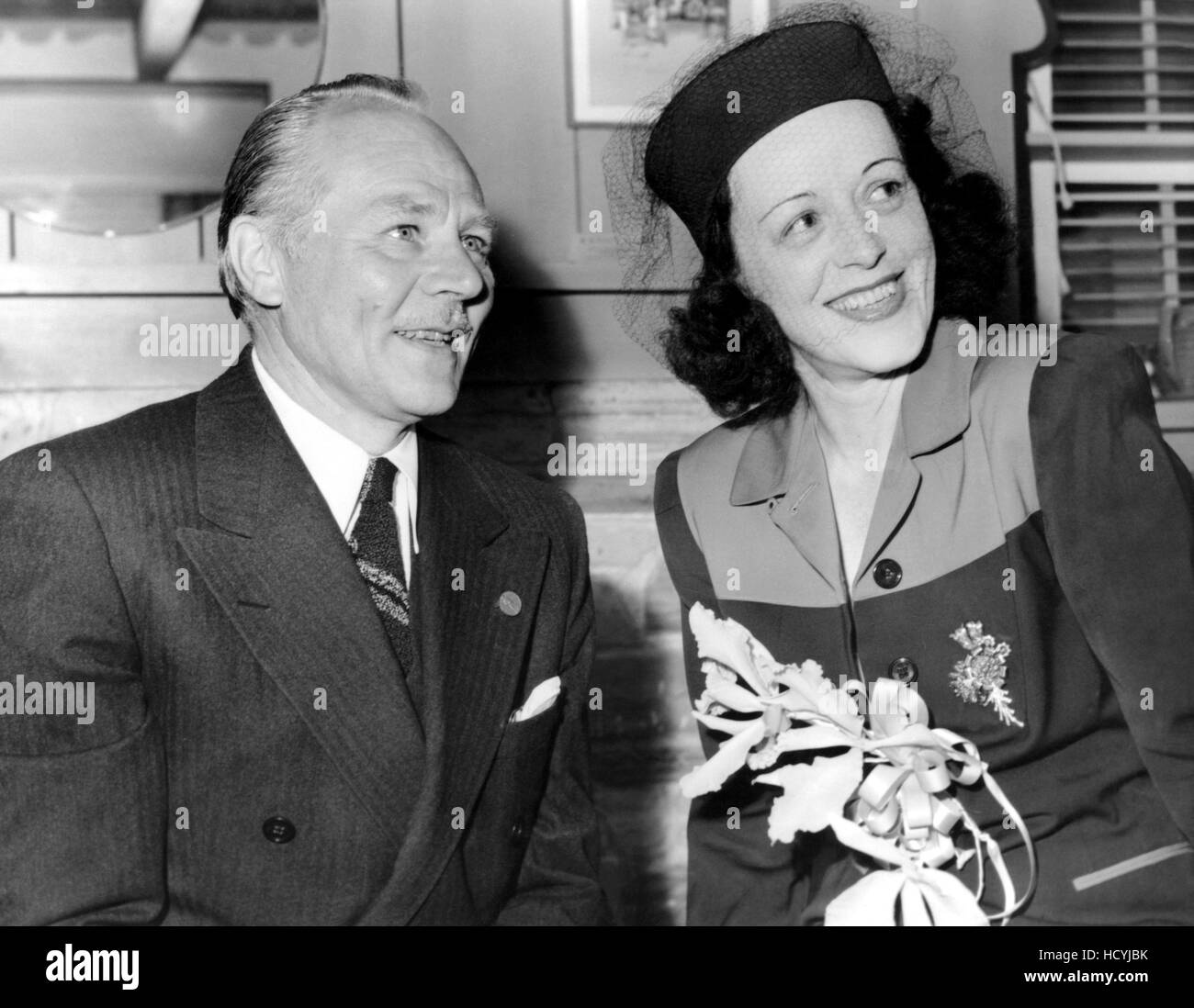From left: Newlyweds Charles Ruggles and Marion LaBarba, 1942 Stock ...