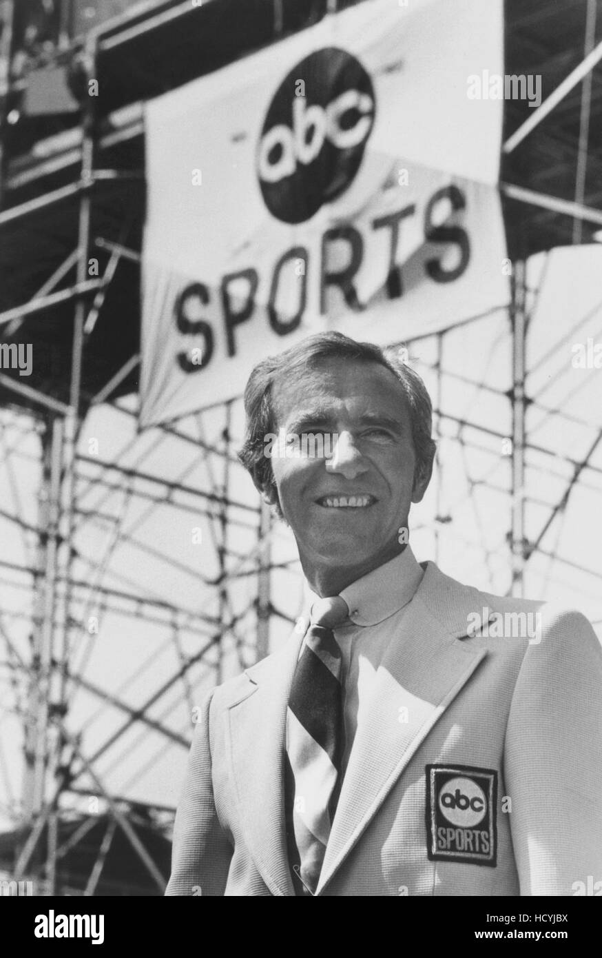 Sportscaster Chris Schenkel, 1975 Stock Photo - Alamy