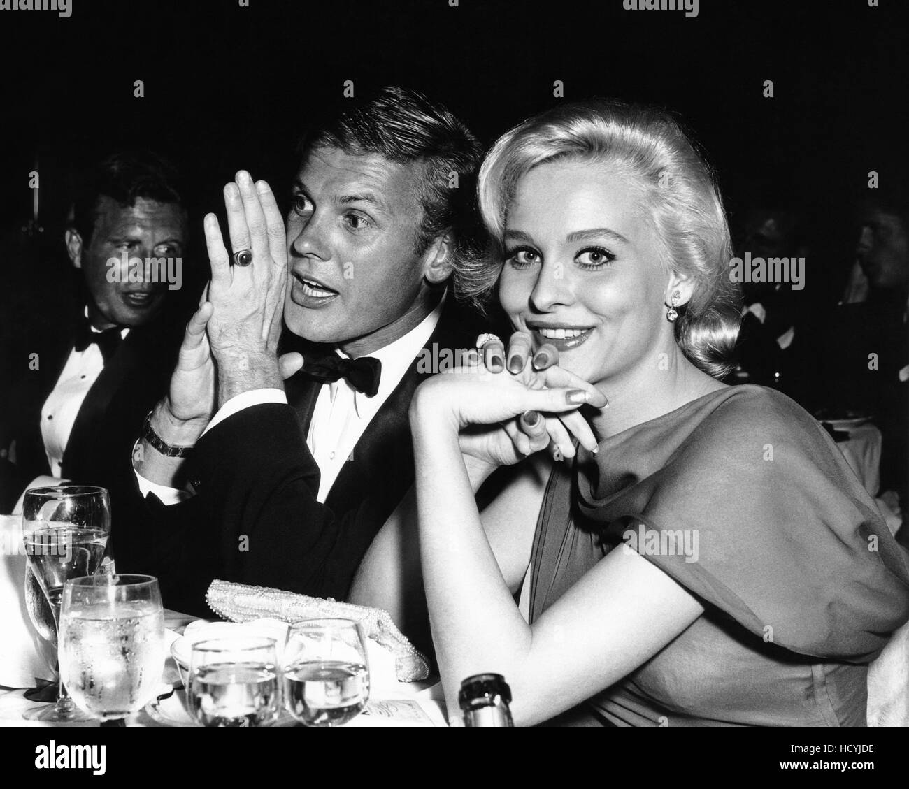 From left: Tab Hunter, Diane McBain, attend the Golden Globe Awards, 1962 Stock Photo - Alamy