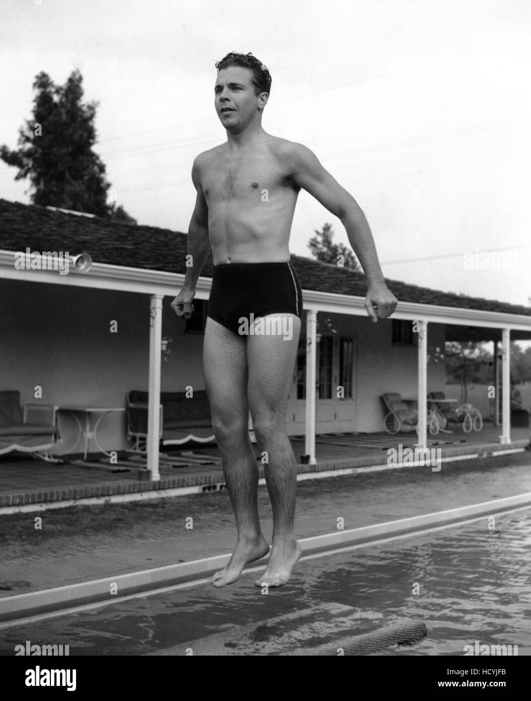 Dick Powell at his Toluca Lake home, 1935 Stock Photo - Alamy