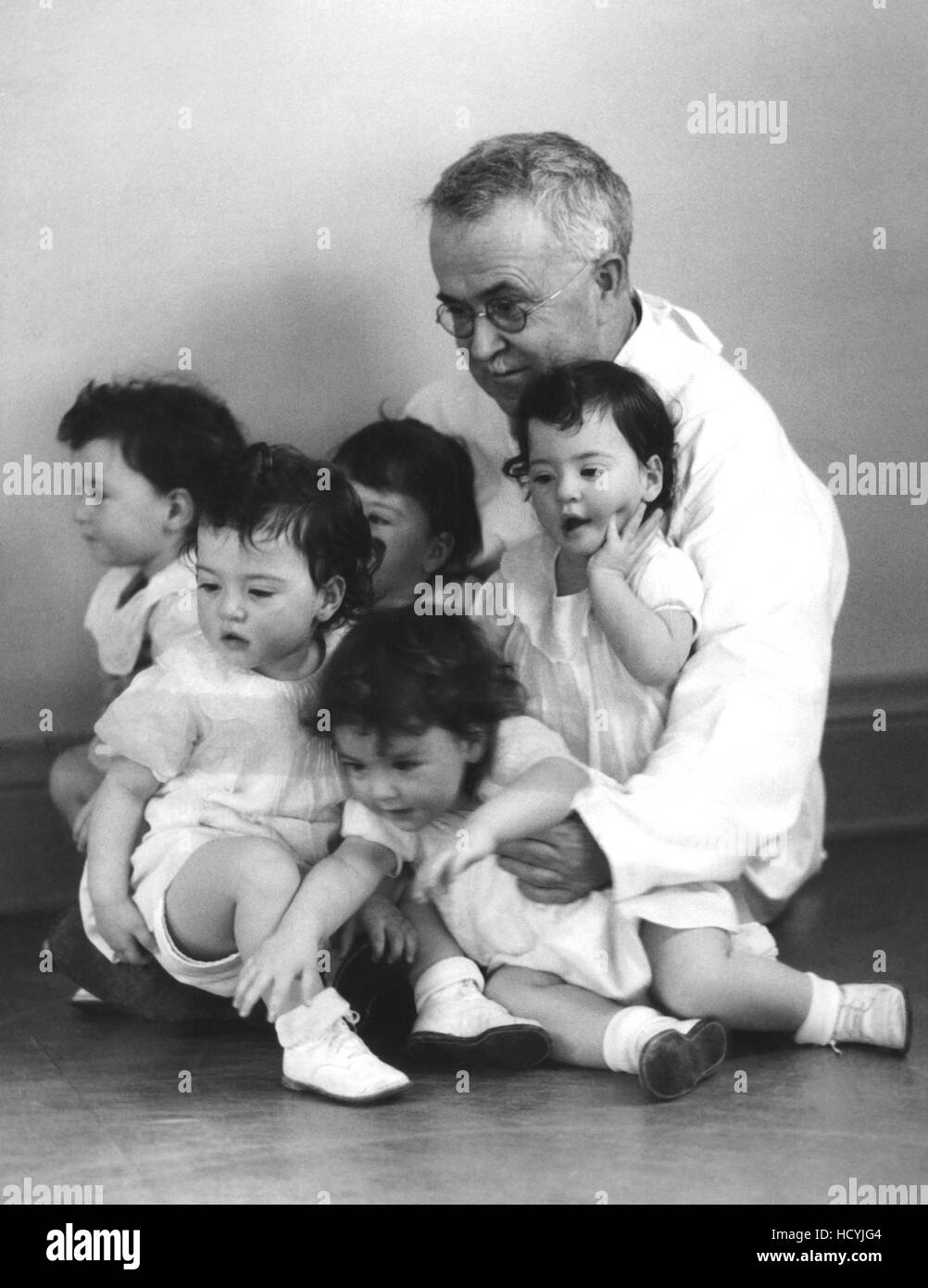 The Dionne quintuplets (from left, Marie, Annette, Yvonne, Emilie ...
