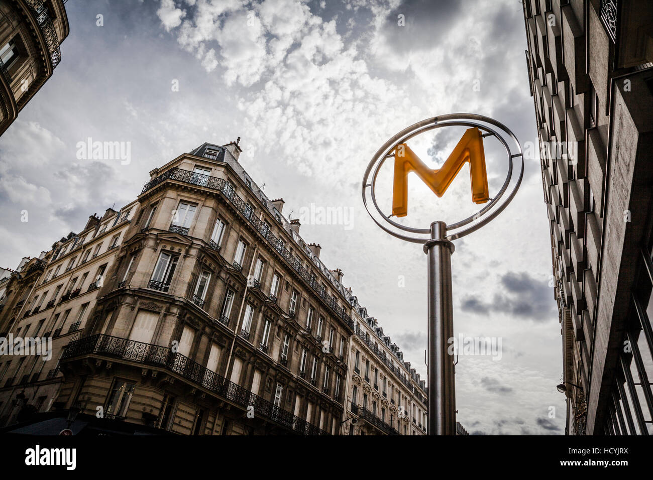 Metro sign in Paris Stock Photo - Alamy