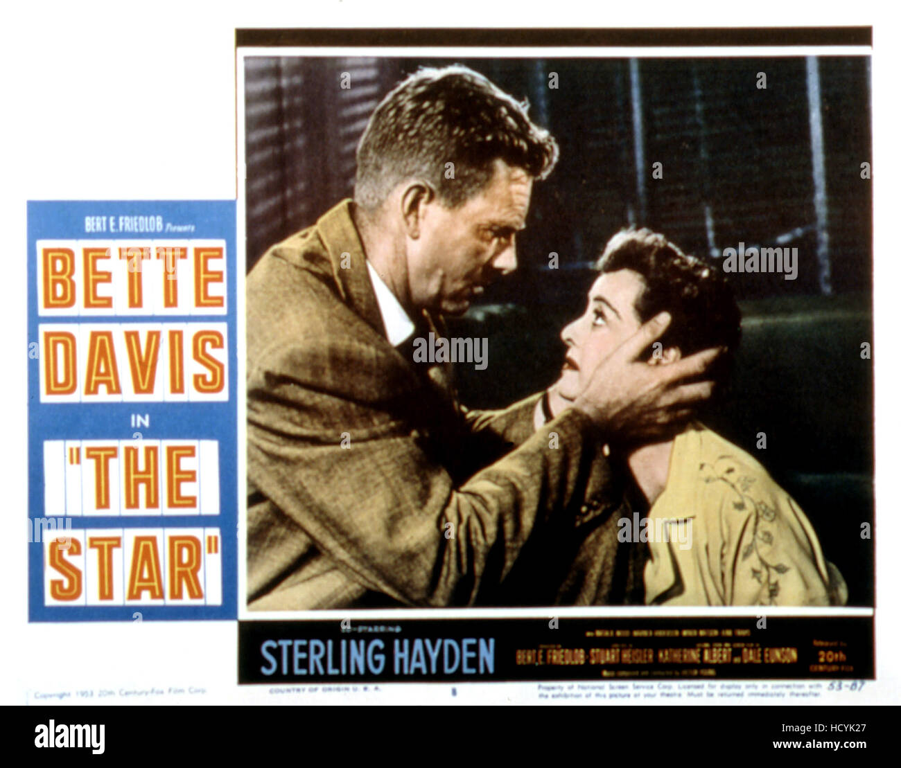 THE STAR, Sterling Hayden, Bette Davis, 1952 Stock Photo - Alamy