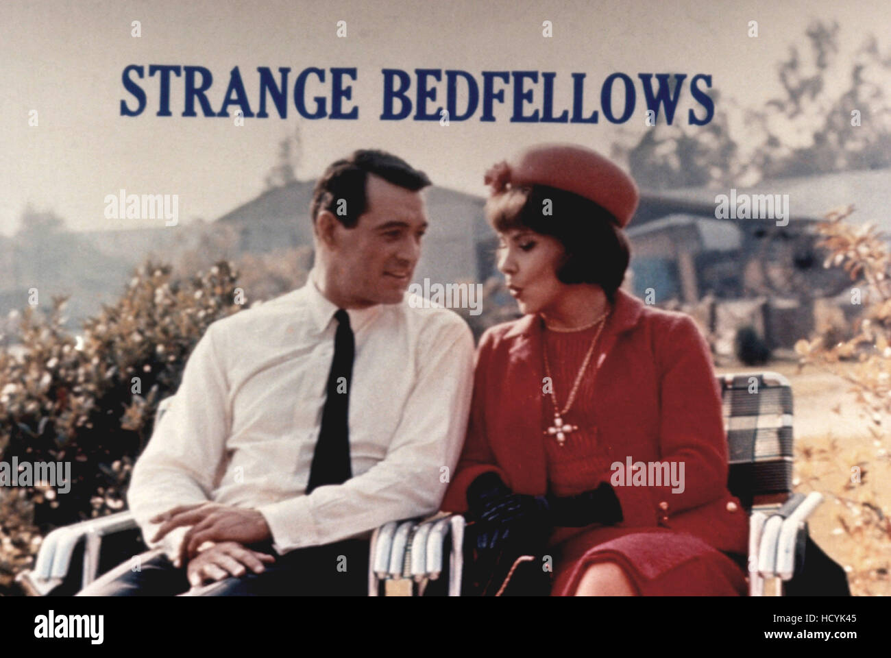 Strange Bedfellows Rock Hudson Gina Lollobrigida 1965 Stock Photo