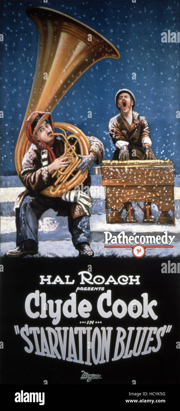 STARVATION BLUES, US poster, from left: Clyde Cook, Syd Crossley, 1925 ...