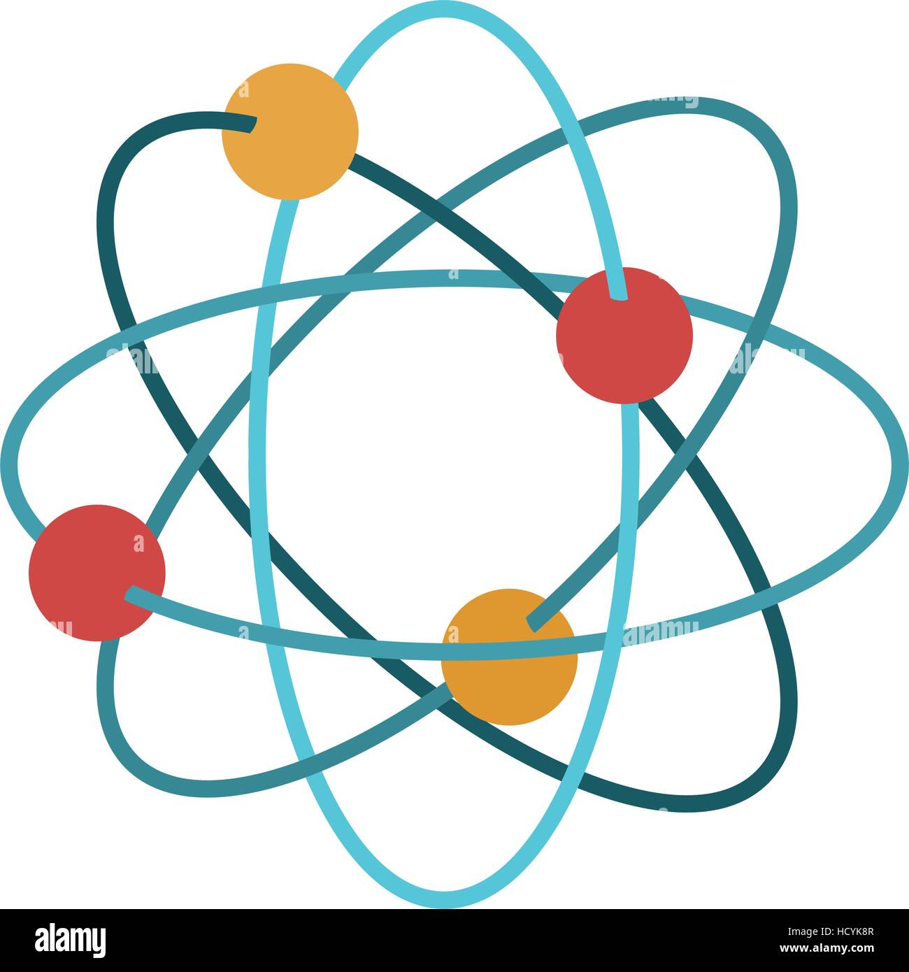 Atom icon. Chemistry science nuclear and molecular theme. Isolated ...