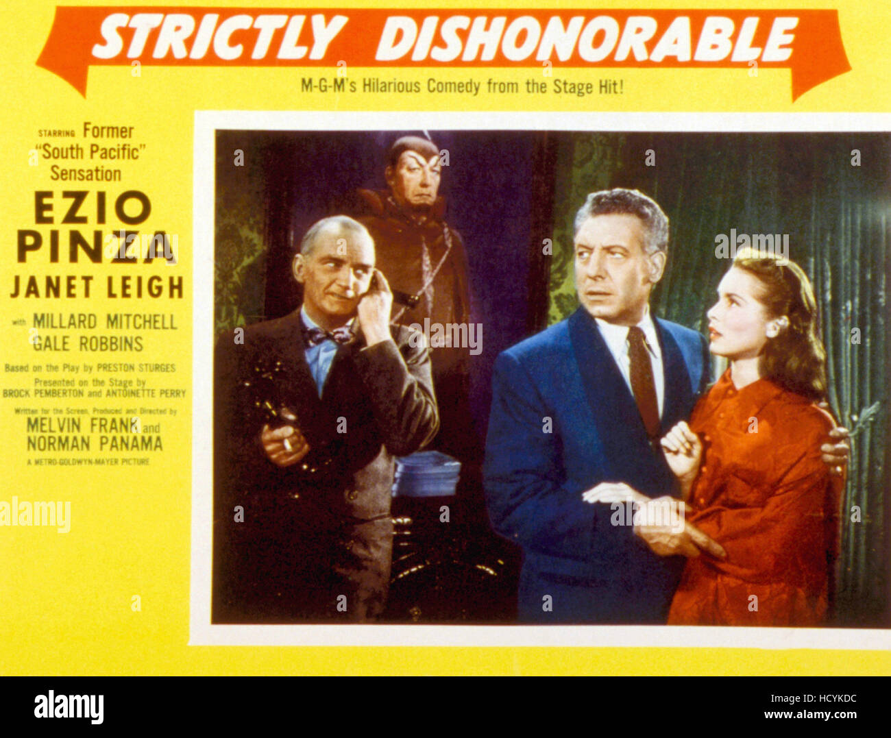 STRICTLY DISHONORABLE, Millard Mitchell, Ezio Pinza, Janet Leigh, 1951 ...