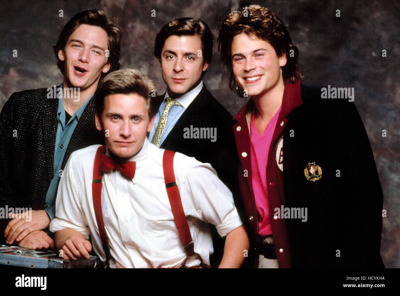 ST. ELMO'S FIRE, Andrew McCarthy, Emilio Estevez, Judd Nelson, Rob Lowe ...
